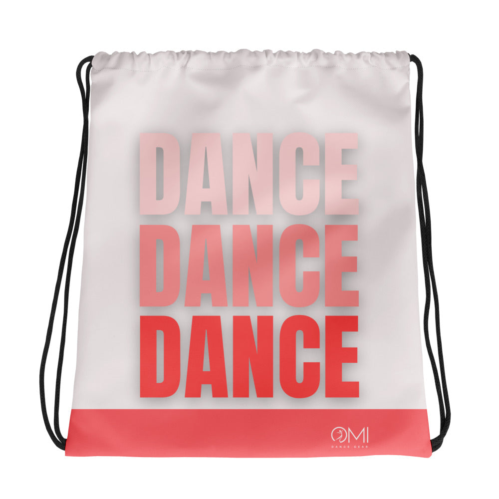 Dance Dance Dance Pink-White Drawstring Bag – Omi Dance Gear